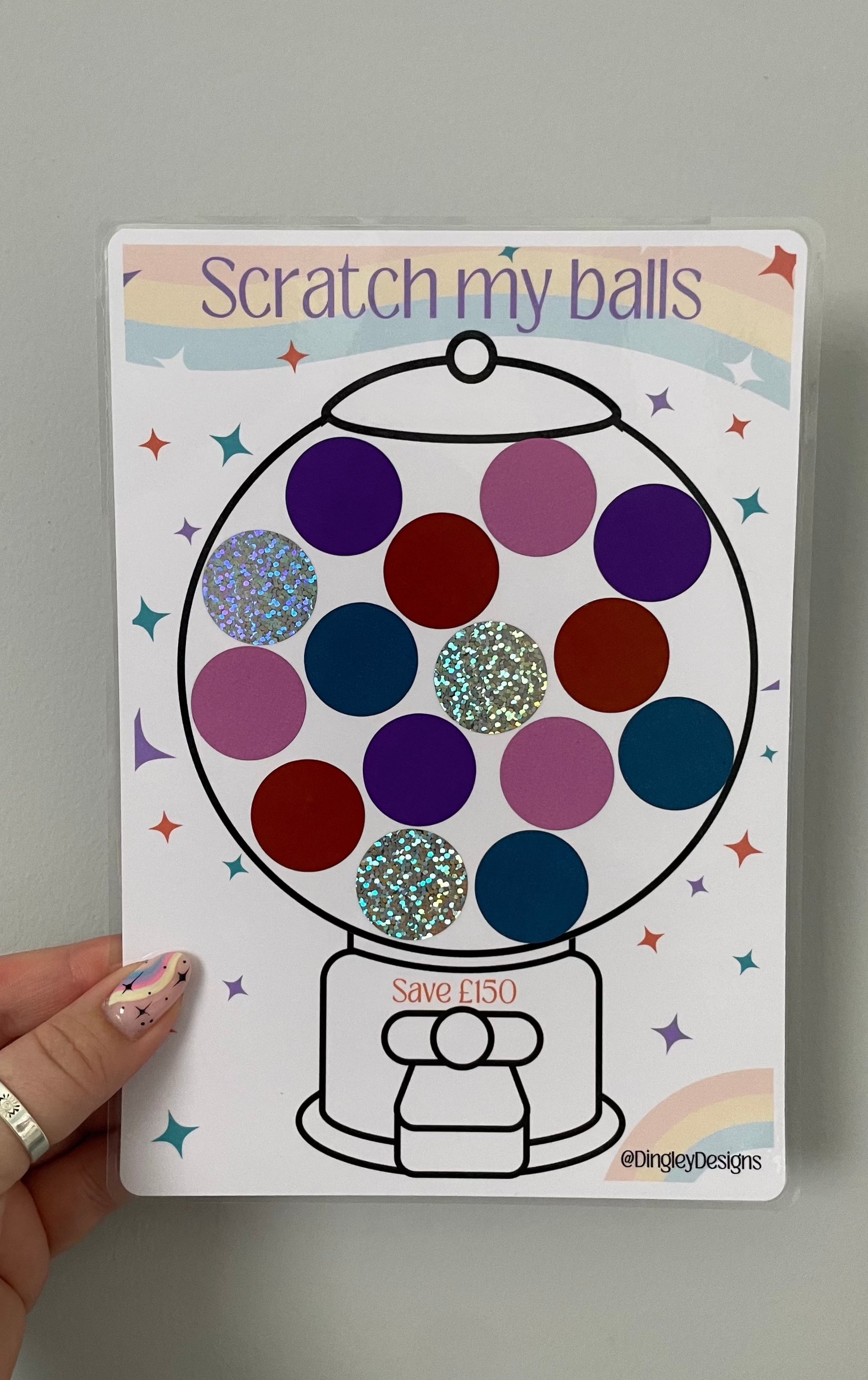 Scratch My Balls, Scratch & Save Tracker – Dingley Designs